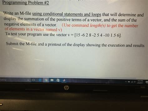 Solved Write An M File Using Conditional Statements And