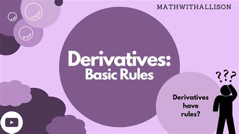 Calculus 1 Derivatives Basic Rules Youtube