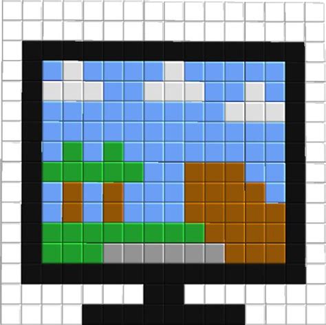 Minecraft Monitor Minecraft Grey Glass Oak Planks