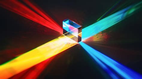 A Cube Is Reflected In A Light Creating A Colorful And Dynamic Effect