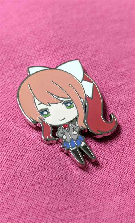 Ddlc Monika Enamel Pin Insert Coin Clothing