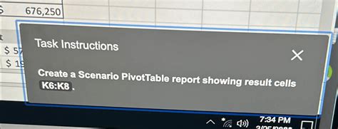 Solved 676250task Instructionsgreate A Scenario Pivotrable