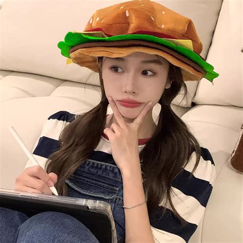 Spooky การ์ตูน Burger หมวกสร้างสรรค์น่ารักแฮมเบอร์เกอร์หมวกปาร์ตี้แต่งตัวหมวกประสิทธิภาพเวทีหมวก