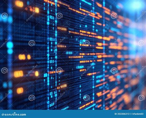 Digital Code Flow A Visual Representation Of Data Flow Stock Image