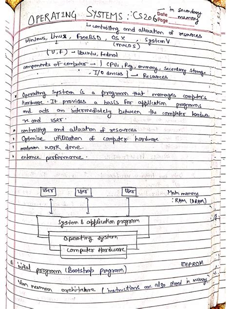 Operating System Class Notes Part 1 Pdf