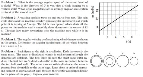 Solved Problem 1 What Is The Average Angular Speed Of The Second