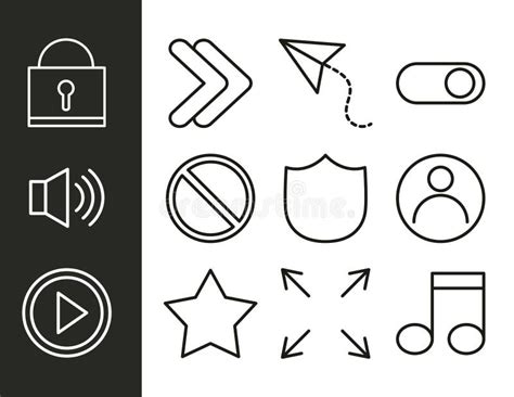 User Interface Collection Icons Operating System Technology Linear