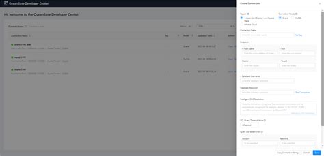 create a connection oceanbase developer center oceanbase documentation