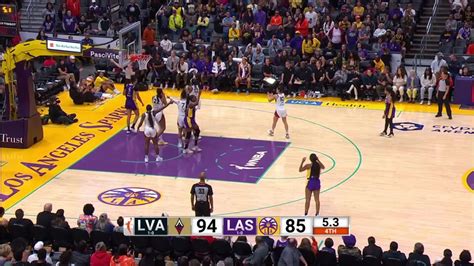 Aja Wilson Blocks In Los Angeles Sparks Vs Las Vegas Aces Las Vegas