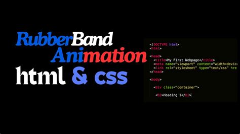 Create A Stunning Rubberband Animation On Scroll Html Css And Javascript Youtube