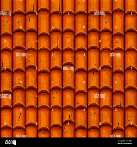 Seamless Old Ceramic Roof Tile Vector Seamless Texture Stock Vector Image And Art Alamy