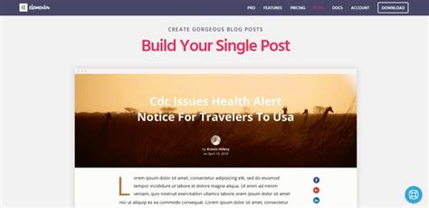 with elementor you can design every part of a wordpress website
