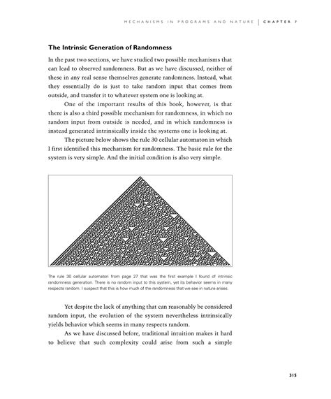 The Intrinsic Generation Of Randomness A New Kind Of Science Online By Stephen Wolfram Page 315