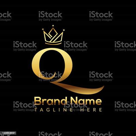 편지 Q 템플릿에 크라운 로고입니다 Q 문자의 크라운 로고 초기 크라운 기호 개념 템플릿 0명에 대한 스톡 벡터 아트 및 기타