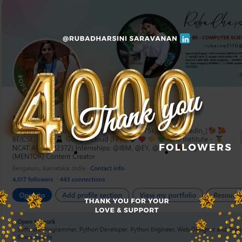 rubadharsini saravanan on linkedin 4000followers linkedingrowth