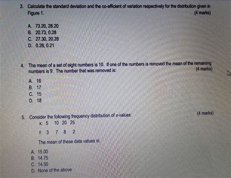 Solved Calculate The Standard Deviation And The Chegg