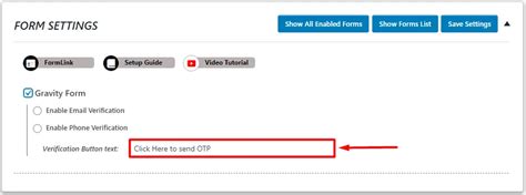 OTP Verification For Gravity Forms WordPress SMS Email
