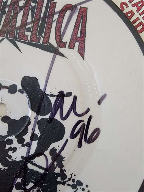 Metallica Autographed Mama Said” 45 Record Quarterdeck Collectibles