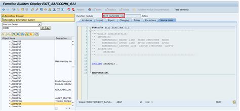 sap abap central custom error message for pm order components iw31 iw32
