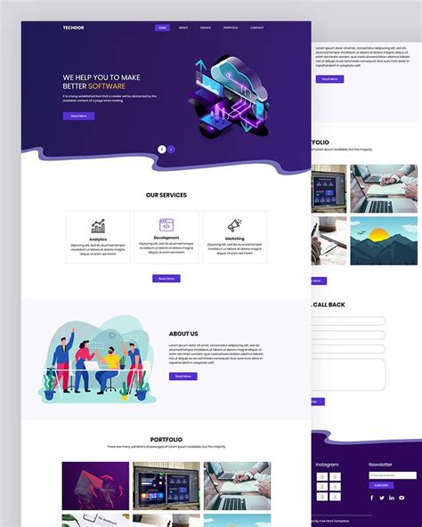 Techdor Free Software Application Html Template Ideally Designed For