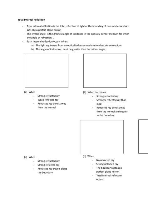 Total Internal Reflection Total Internal Reflection Total Internal Reflection Is The Total