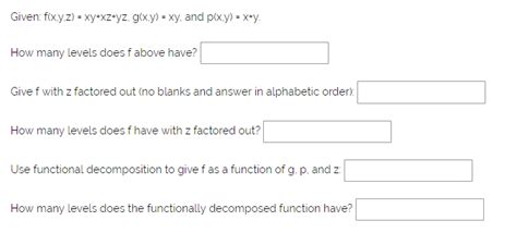 Solved Given fxy z xy xz yz gíxy xy and píxy x y Chegg com