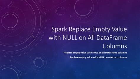 Spark Replace Empty Value With Null On Dataframe Spark By Examples