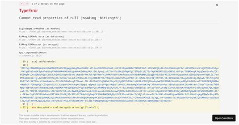 rsa public key generation forked codesandbox