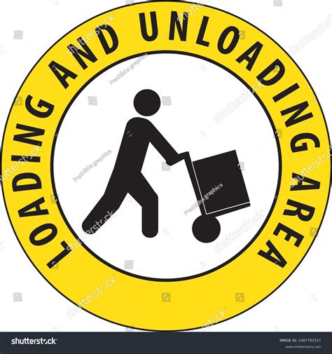 Loading Unloading Area Industrial Sign Vector Stock Vector Royalty Free Shutterstock