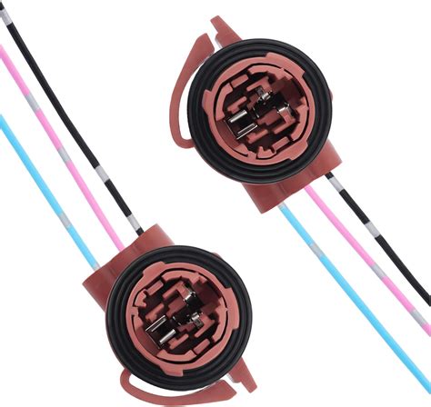 2pcs Turn Signal Socket Replacement Tail Light Socket Fit 3057 3157 Bulb Brake Light