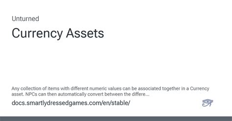 Currency Assets — Unturned 3 X Documentation