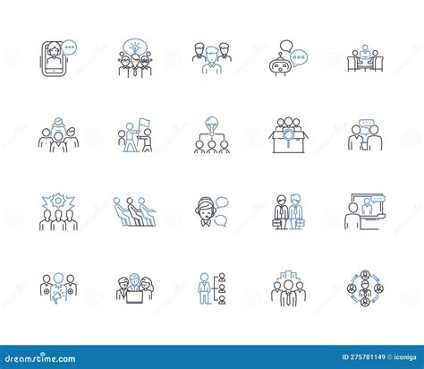 Compilation Line Icons Collection Collection Assortment Selection Aggregate Accumulation