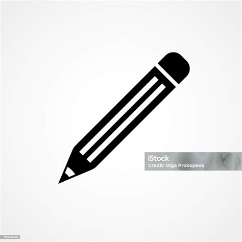 세련 된 문양 스타일 디자인의 연필 아이콘입니다 벡터 그래픽 일러스트입니다 웹 사이트 디자인 로고 및 사용자 인터페이스에 대 한