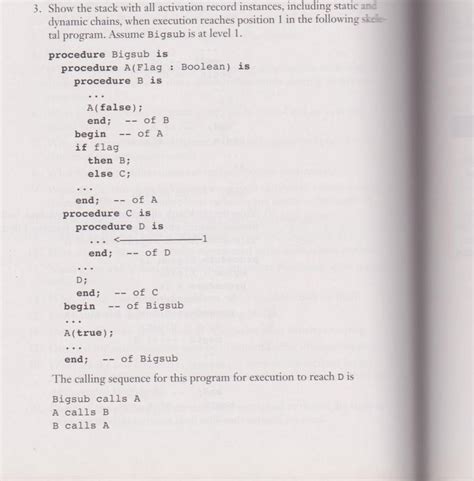 Solved Show The Stack With All Activation Record Chegg