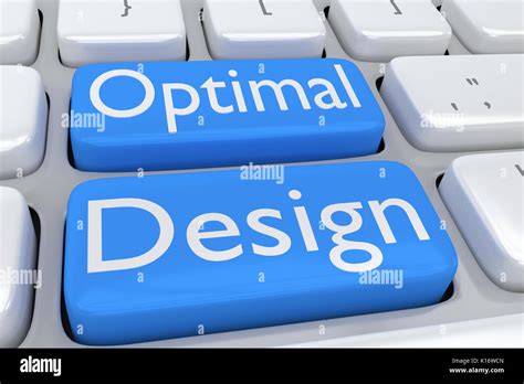 3D Illustration Of Computer Keyboard With The Script Optimal Design