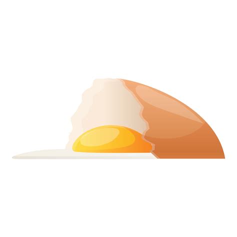 Half Cracked Egg Icon Cartoon Style 14209903 Vector Art At Vecteezy