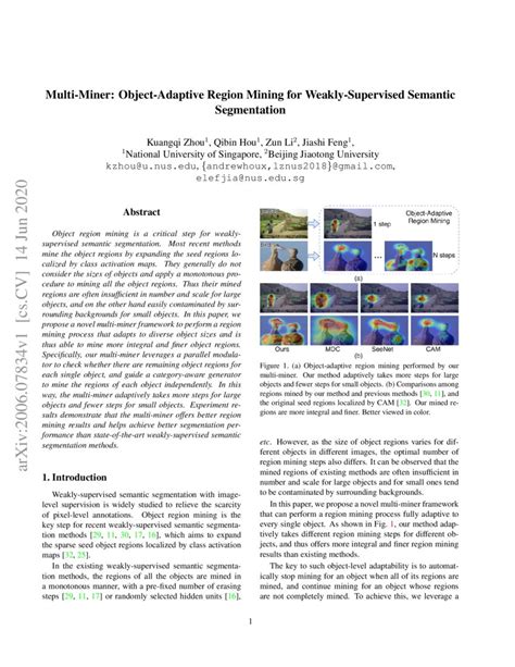 Multi Miner Object Adaptive Region Mining For Weakly Supervised