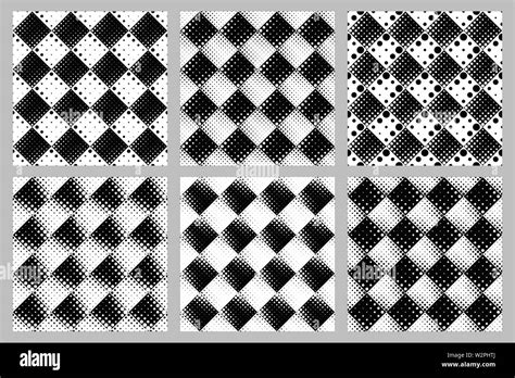 Geometrical Seamless Dot Pattern Background Design Set Vector Graphic From Circles Stock