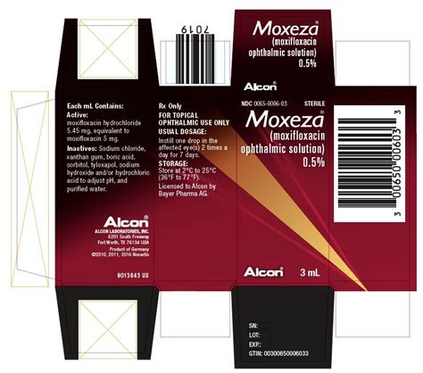 Moxeza Package Insert Prescribing Information Moa