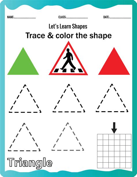 Triangles Worksheet Kindergarten
