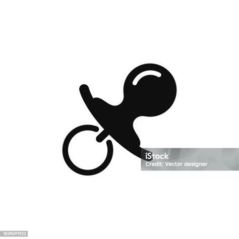 흰색 배경에 고립된 아기 더미 아이콘입니다 아기 젖꼭지 아이콘 0명에 대한 스톡 벡터 아트 및 기타 이미지 0명 고리 물리개 고무 Istock