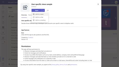 Teams Adaptive Card Views Code Samples Microsoft Learn