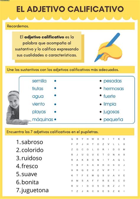El Adjetivo Calificativo Ficha Interactiva Spanish Reading Comprehension How To Speak Spanish