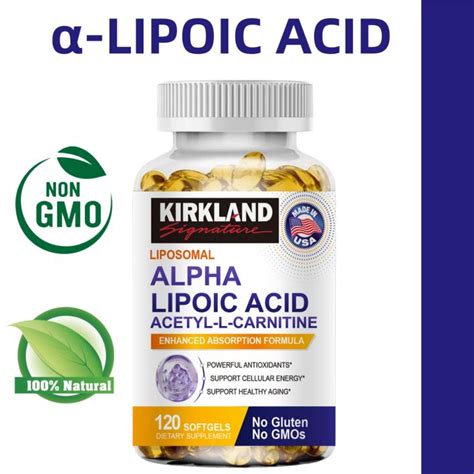 Kirkland Alpha Lipoic Acid And Vitamin B1 Softgels สารต้านอนุมูลอิสระ
