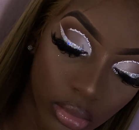 White And Nude Cut Crease For Black Women Prom Eye Makeup Makeup For