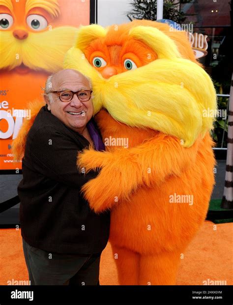 Danny Devito And Lorax During The Premiere Of The New Movie From