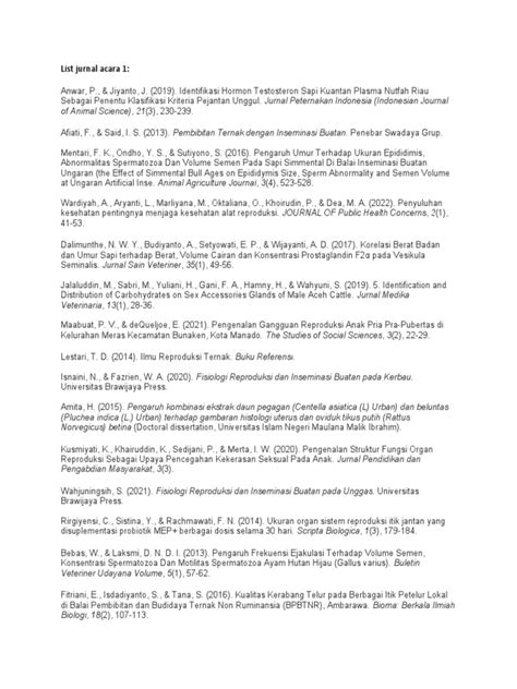 List Dafpus Jurnal Irt Acara 1 Pdf