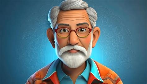 Premium Photo 3d Rendering Of Elder Person Portrait