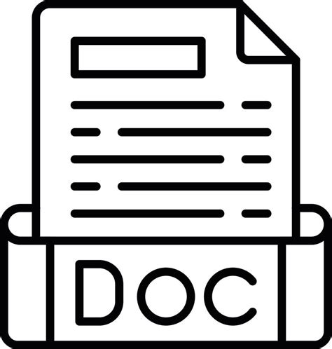 Doc File Format Creative Icon Design Vector Art At Vecteezy