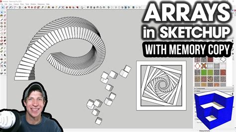 Amazing Arrays In Sketchup With Memory Copy Youtube